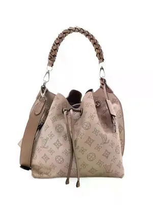 LOUIS VUITTON Muria Mahina Leather Bucket Bag - Neutrals