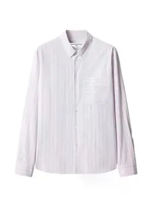 Maison Kitsuné Vertical-stripe Chest-pocket Shirt - Pink