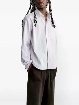 Maison Kitsuné Vertical-stripe Chest-pocket Shirt