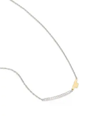 TRUSSARDI Crystal-embellished Logo-plaque Necklace
