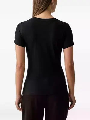 TRUSSARDI Logo-embroidered T-shirt - Black