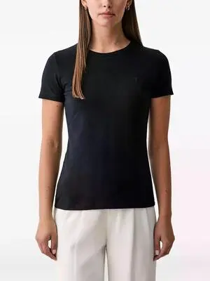 TRUSSARDI Logo-embroidered T-shirt - Blue