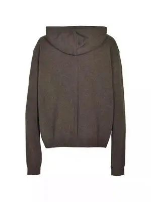 Rick Owens Knitted Zip-up Hoodie - Brown