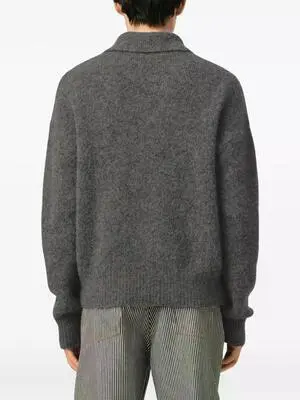 AMI Paris Wool And Alpaca Polo With Embroidery