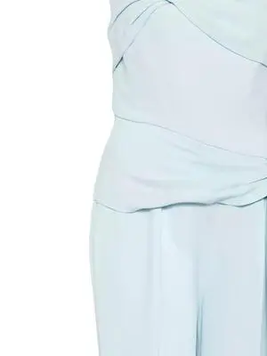 Elie Saab Strapless Draped Jumpsuit