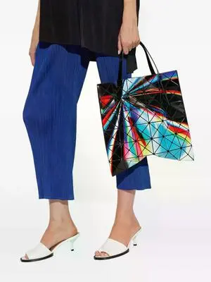 Issey Miyake Warp Geometric-panelled Tote Bag - Blue