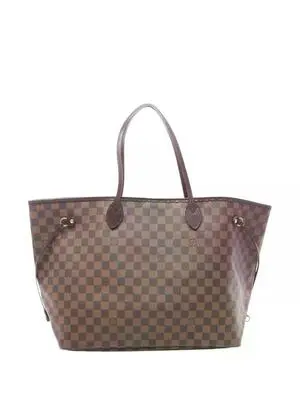 LOUIS VUITTON 2008 Damier Ebene Neverfull Gm Tote Bag - Brown
