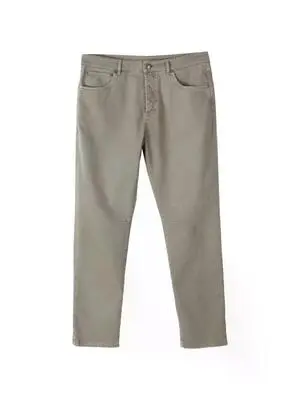 Brunello Cucinelli Logo-patch Straight-leg Jeans - Grey