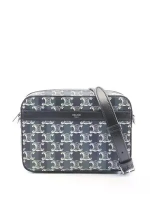 Celine 2000-2026 Small Triomphe Coated Canvas Camera Bag Crossbody Bag - Green