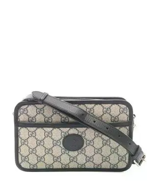 Gucci 2000-2015 Gg Supreme Interlocking G Crossbody Bag - Neutrals