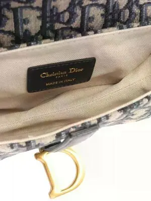 Dior 2010-2026 Mini Oblique Canvas Saddle Bag Satchel