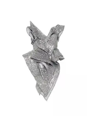 Maticevski Sequin Embellished Draped Bodice - Grey