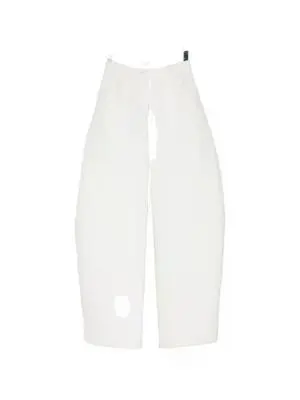 ISABEL SANCHIS Structured Curved-leg Palazzo Pants - Neutrals