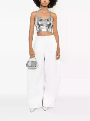 ISABEL SANCHIS Structured Curved-leg Palazzo Pants