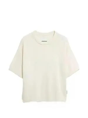 ARMEDANGELS Short-sleeve Fine-knit Sweater - White