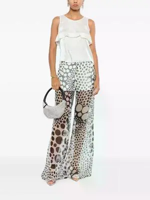 ISABEL SANCHIS Sheer Polka-dot Trousers