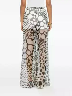 ISABEL SANCHIS Sheer Polka-dot Trousers
