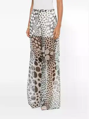 ISABEL SANCHIS Sheer Polka-dot Trousers