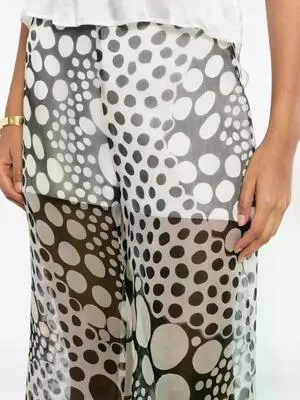 ISABEL SANCHIS Sheer Polka-dot Trousers