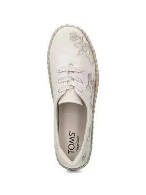 Toms Valencia Floral-embroidered Platform Espadrilles