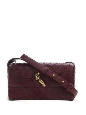 Bottega Veneta 2012-2026 Mini Nappa Intrecciato Andiamo Crossbody Bag - Red