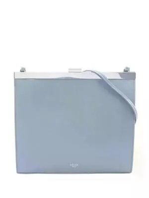 Celine 2010-2026 Mini Smooth Calfskin Clasp Bag Crossbody Bag - Blue