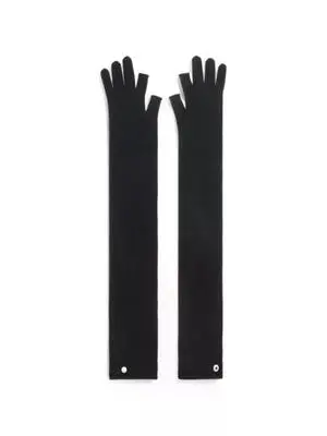 Rick Owens Knitted Fingerless Gloves - Black