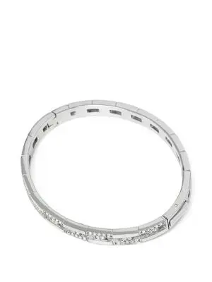 TRUSSARDI Crystal-embellished Cut-out Bracelet - Silver