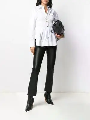 Sprwmn Fitted Cropped Leather Trousers