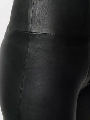 Sprwmn Fitted Cropped Leather Trousers