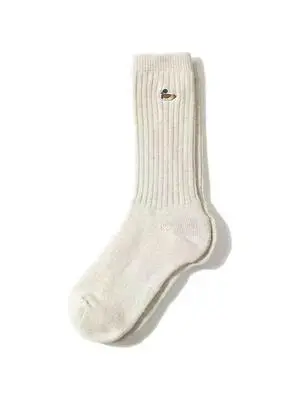 EDMMOND STUDIOS Duck Ribbed-knit Socks - Grey