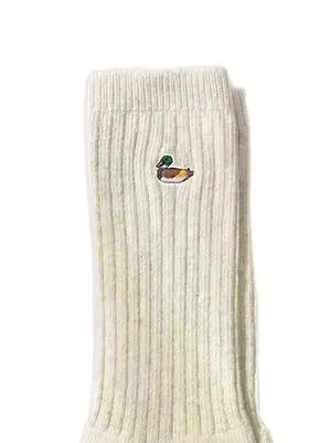 EDMMOND STUDIOS Duck Ribbed-knit Socks