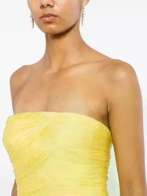 Zuhair Murad Strapless Draped Silk-chiffon Gown