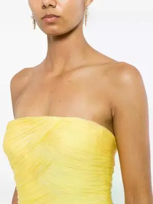 Zuhair Murad Strapless Draped Silk-chiffon Gown