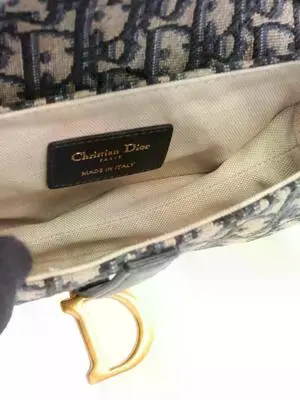 Dior 2000-2026 Mini Oblique Canvas Saddle Bag Satchel