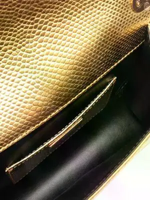 BVLGARI 2010-2026 Lizard Embossed Leather Serpenti Crossbody Bag
