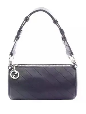 Gucci 2016-2026 Mini Leather Blondie Barrel Shoulder Bag - Black