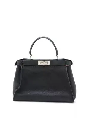 Fendi 2000-2010 Medium Leather Selleria Peekaboo Iconic Satchel