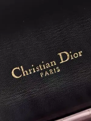 Dior 2010-2026 Medium Lambskin Cannage Miss Flap Shoulder Bag - Black