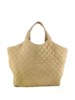 Saint Laurent Icare Shopping Quilted Nubuck Maxi Tote Bag