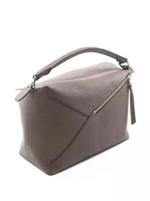 Loewe 2010-2026 Large Calfskin Puzzle Edge Satchel - Brown