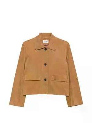 ARMA Button-fastening Leather Jacket - Brown