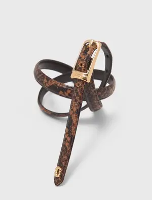 Maje Slim Embossed Leather Belt