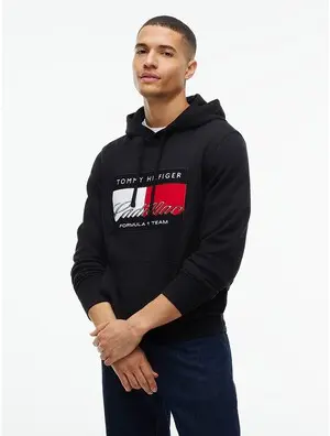 Tommy Hilfiger Tommy X Cadillac F1 Team Flag Hoodie - Black