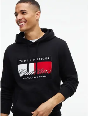 Tommy Hilfiger Cadillac F1 Team Flag Hoodie - Black