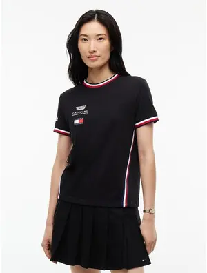 Tommy Hilfiger Tommy X Cadillac F1 Team Striped Replica T-shirt - Black