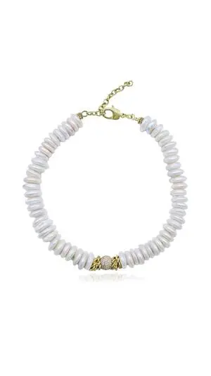 BAYEMEYC Nymeris Chunky Pearl Choker Necklace - White