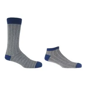 PEPER HAROW - MADE IN ENGLAND Dash Luxury Crew & Trainer Socks Bundle - Grey