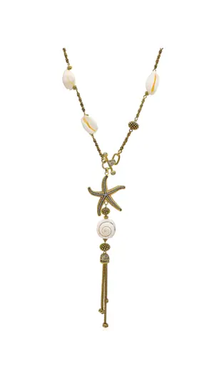 BAYEMEYC Playa Plated Charm Necklace - Gold