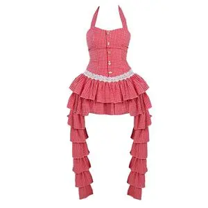 28NATELIER Pink / Red The Picnic Dress Red